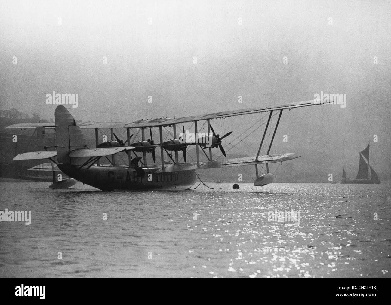 Giant Flying-Boat -- The first of three giant flying boats, built for ...
