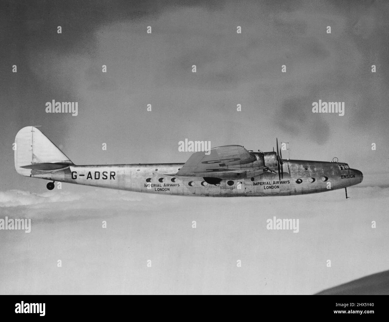 A photograph of the Ensign new 200 m.p.h. twenty-one ton air liner, the ...