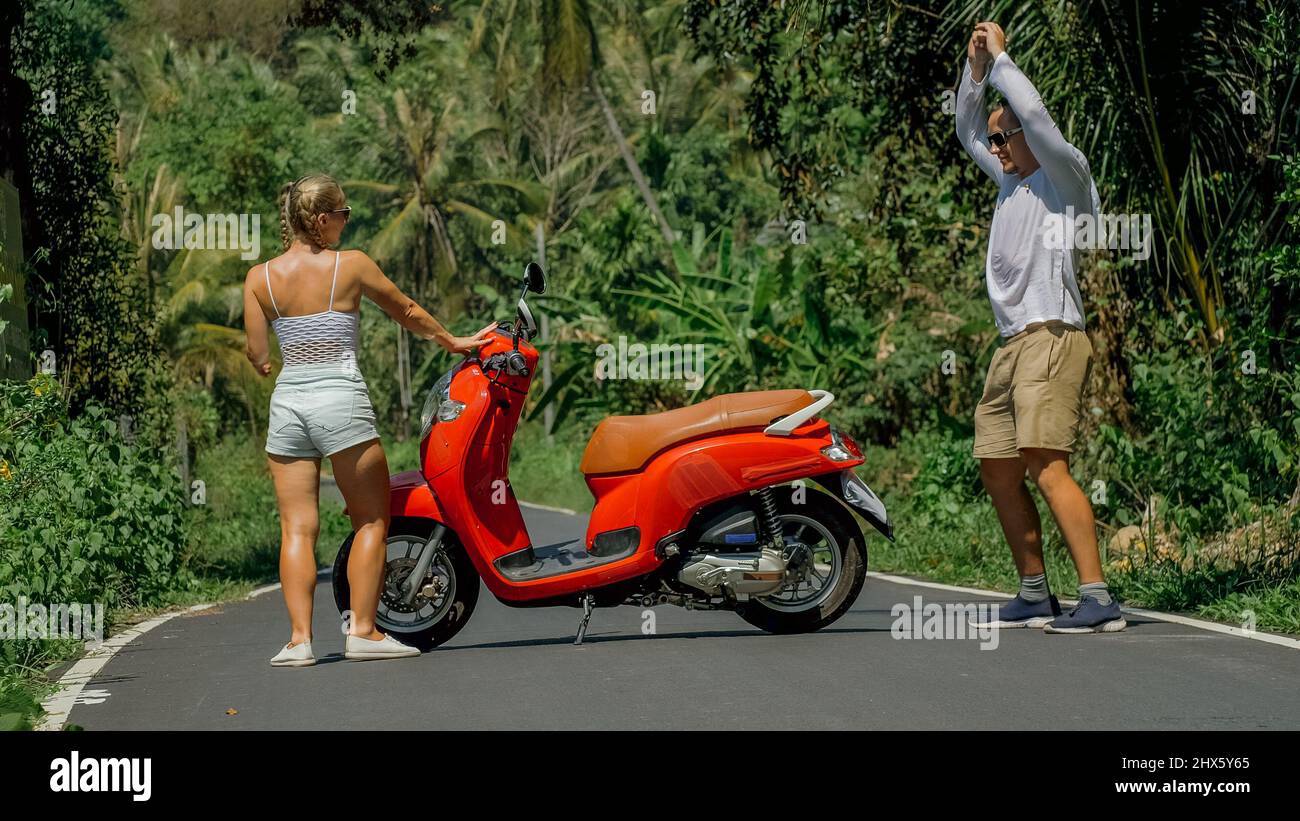 Romantic couple ride away on hi-res stock photography and images - Alamy