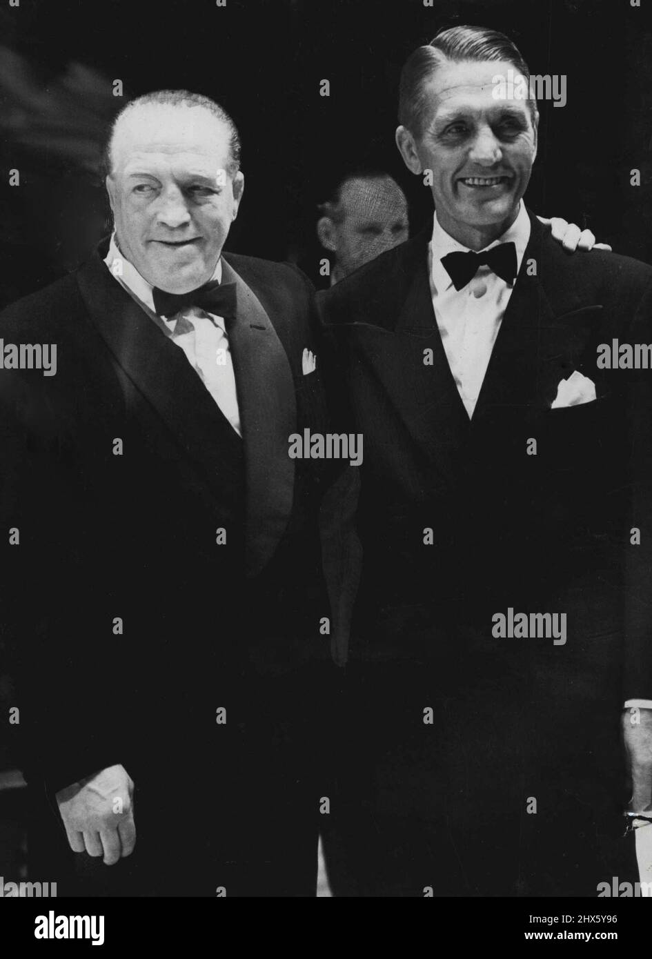 Ted "Kid" Lewis and old rival Georges Carpentier at Lewis benefit night ...