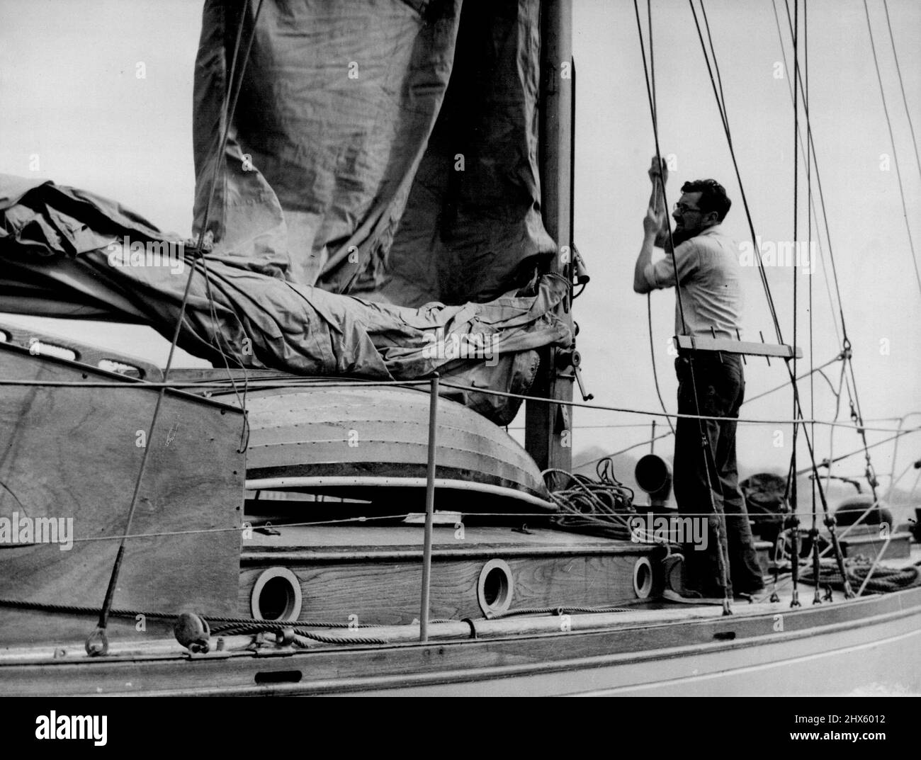 Allcard Sets Sail Again -- Mr. Edward Allcard, British Yachtsman, sets ...