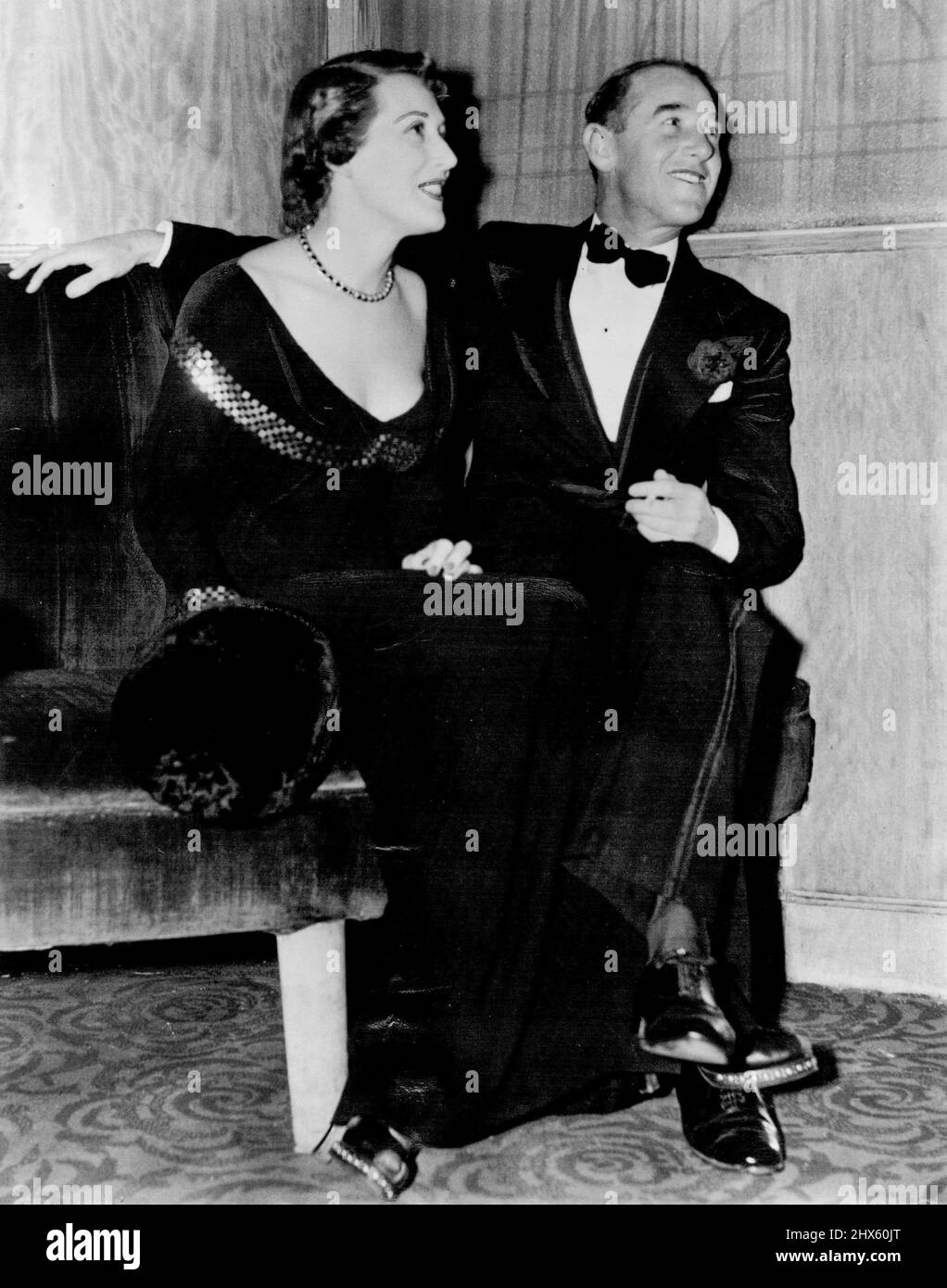 Early comers to the Wool Ball were Mr. and Mrs.Neil Ackland. She wore ...