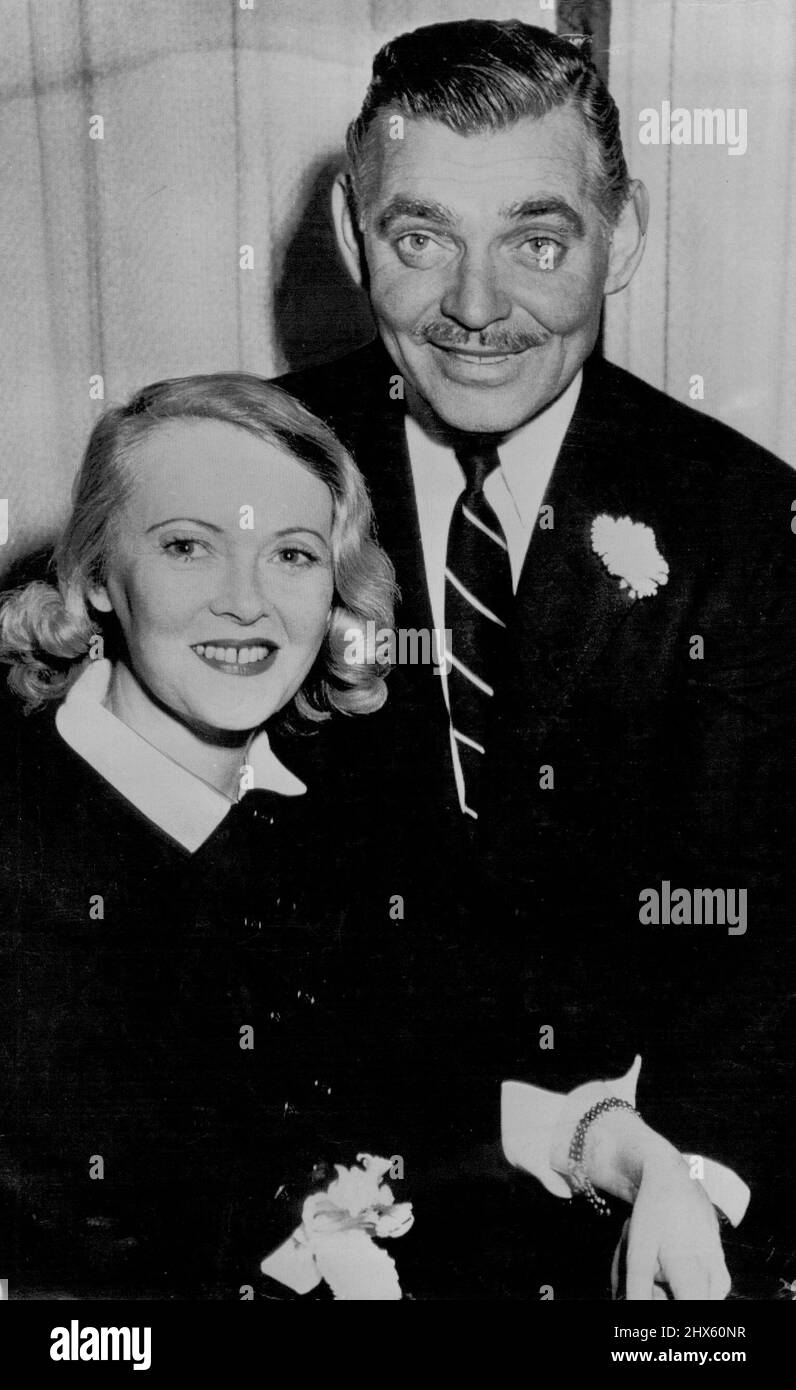 Gable and Bridge -- Clark Gable and his bride, the former Lady Sylvia ...