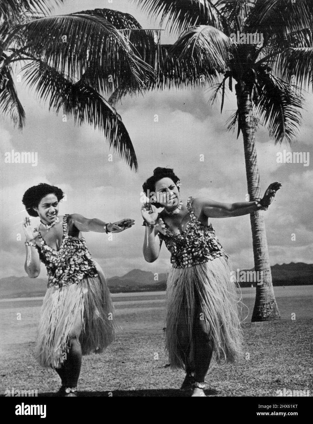Tongan Dancers En Route For London -- Miss Palu Vavau Tupou (left) and ...