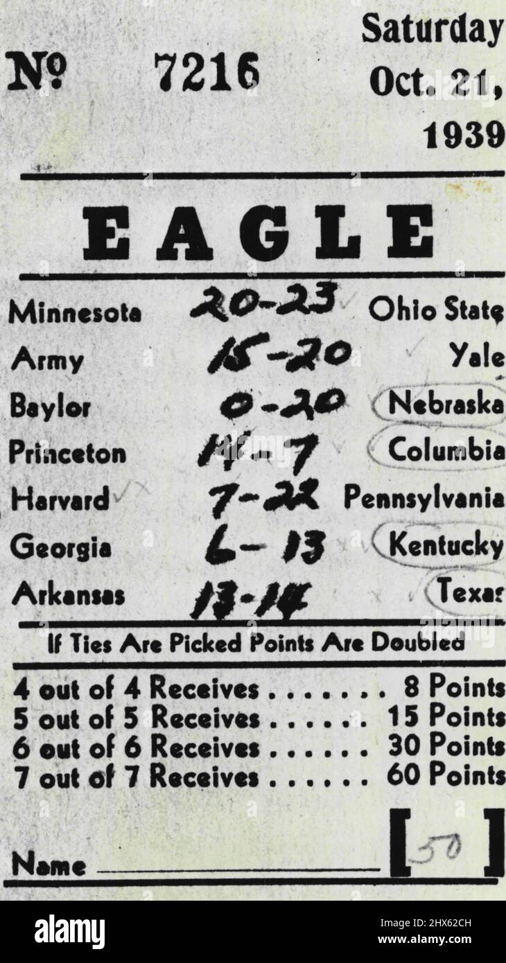 Football pools hi-res stock photography and images - Alamy