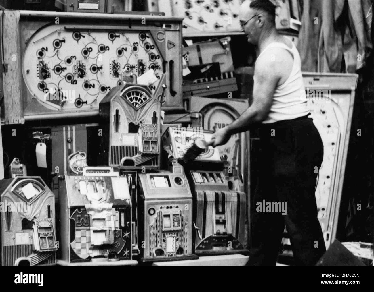 Past machines Black and White Stock Photos & Images - Alamy