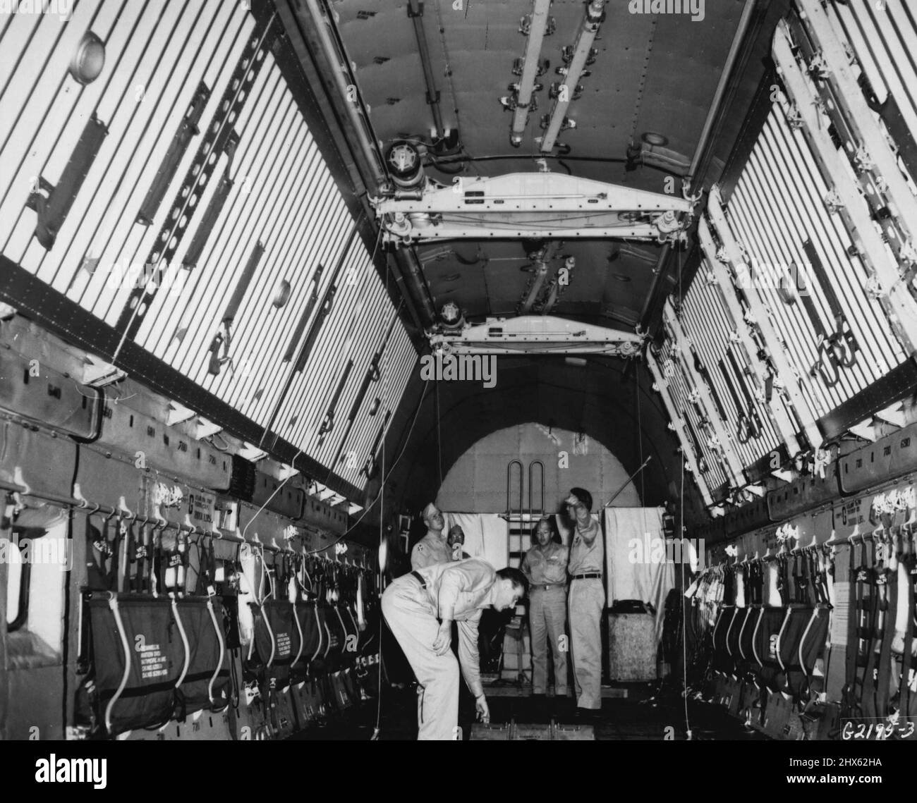 Roomy Interior The cavernous cargo hold of a U. S. Air Force C-124 ...