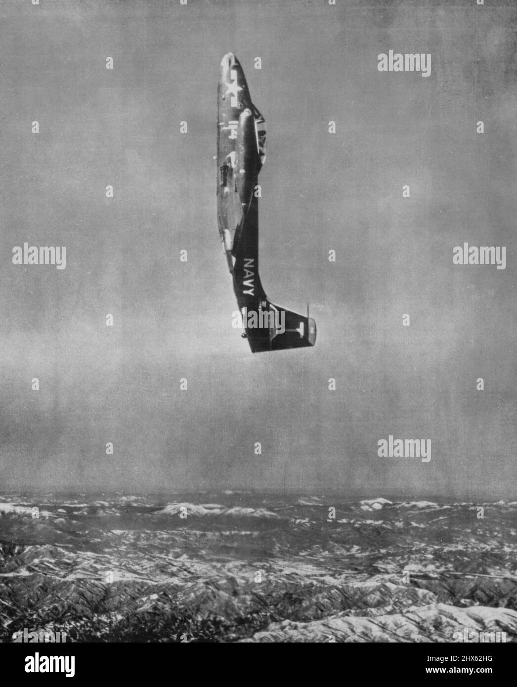 Straight Up! A Banshee jet fighter from Fighter Squadron II, the "Red ...