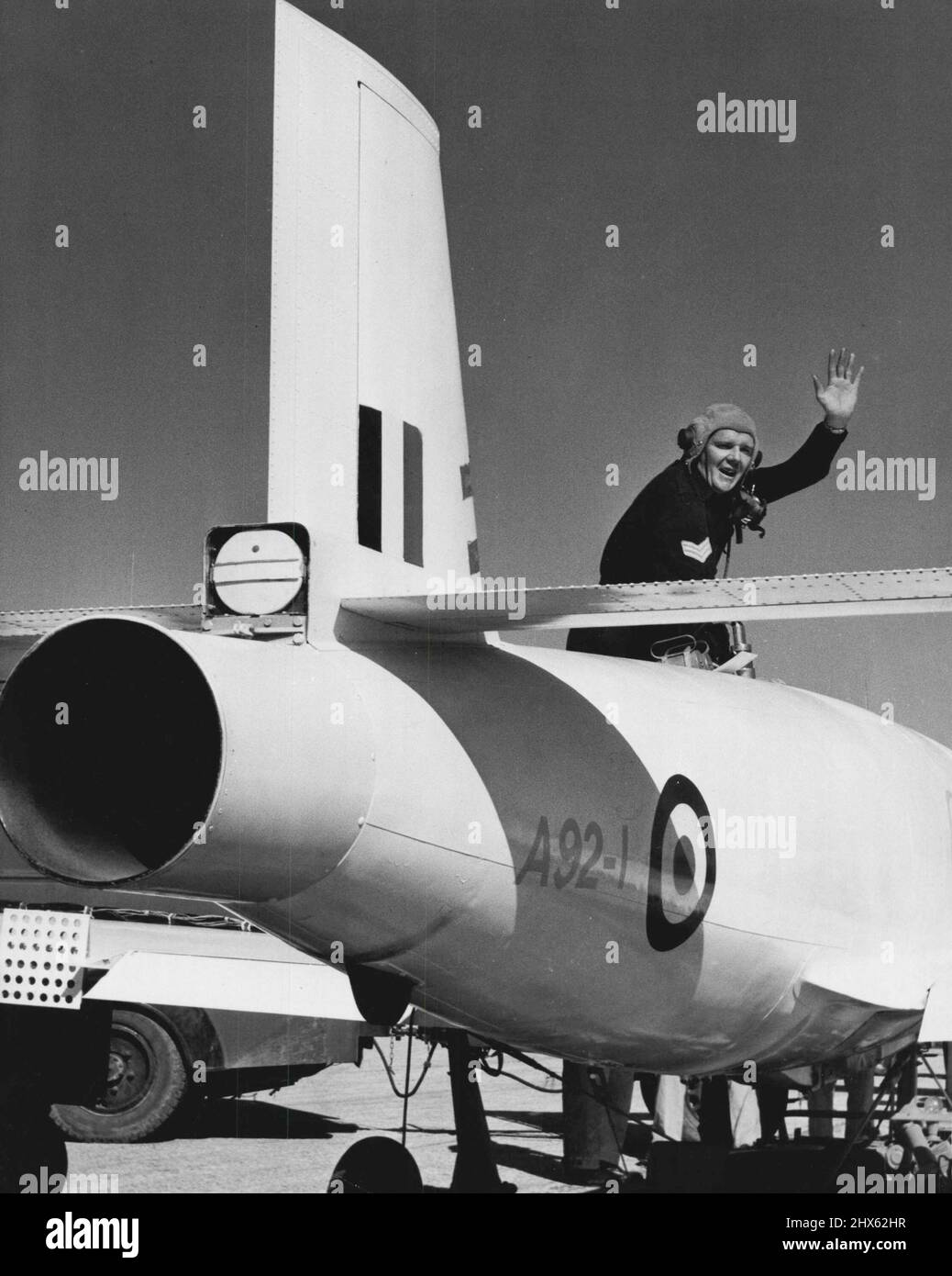 Ground-crew filling the tank of an Australian-made jindivik pilotless ...