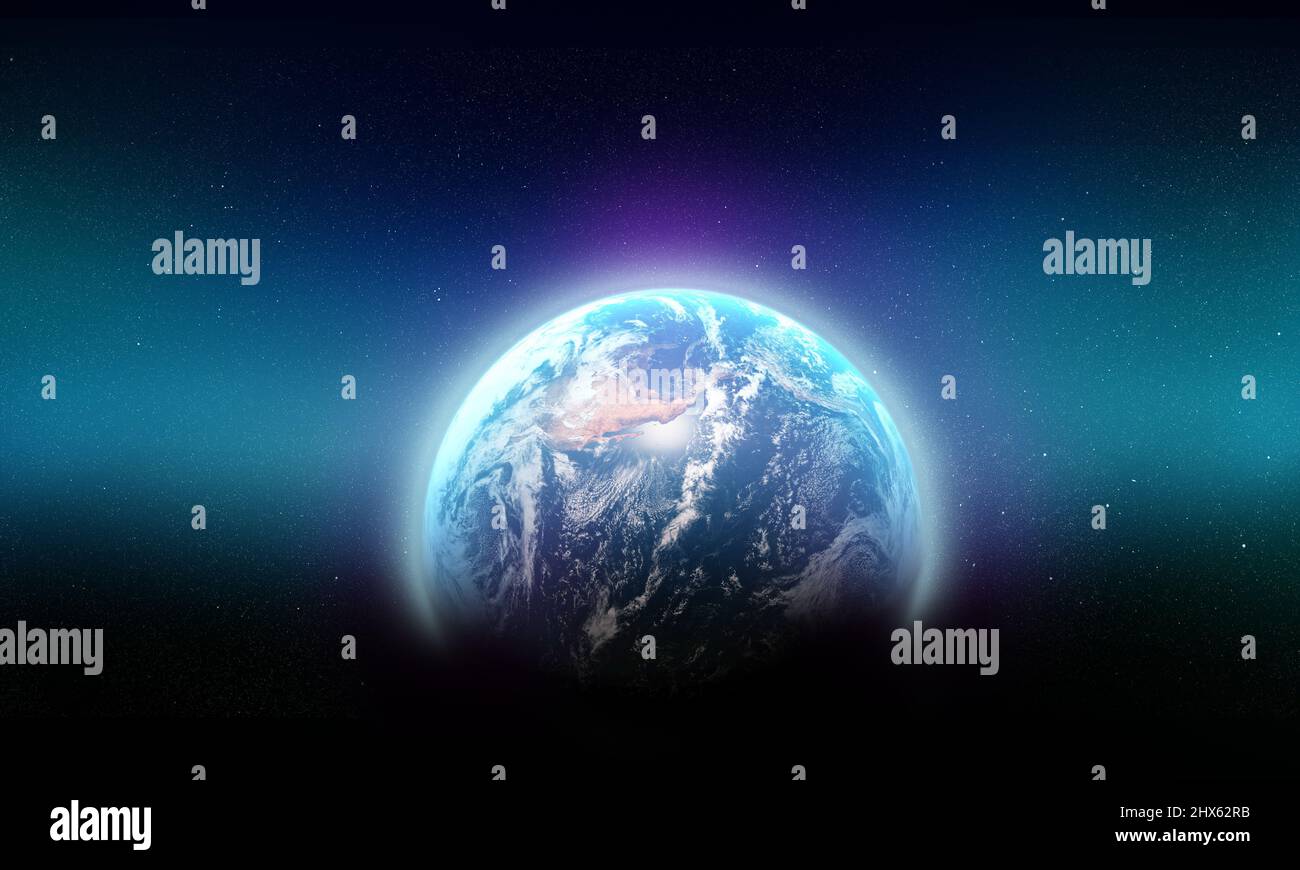 Earth White Background No Clouds