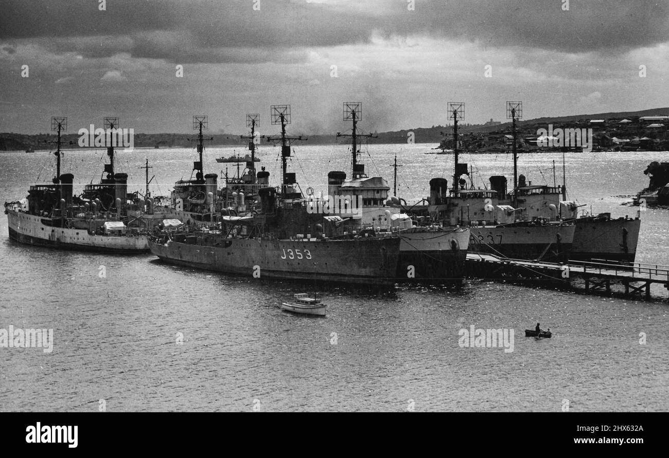 Corvettes - Australian Navy. October 1, 1946. (Photo by Short/Fairfax ...