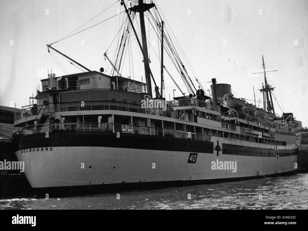 Manunda - Hospital Ship. October 1, 1941 Stock Photo - Alamy