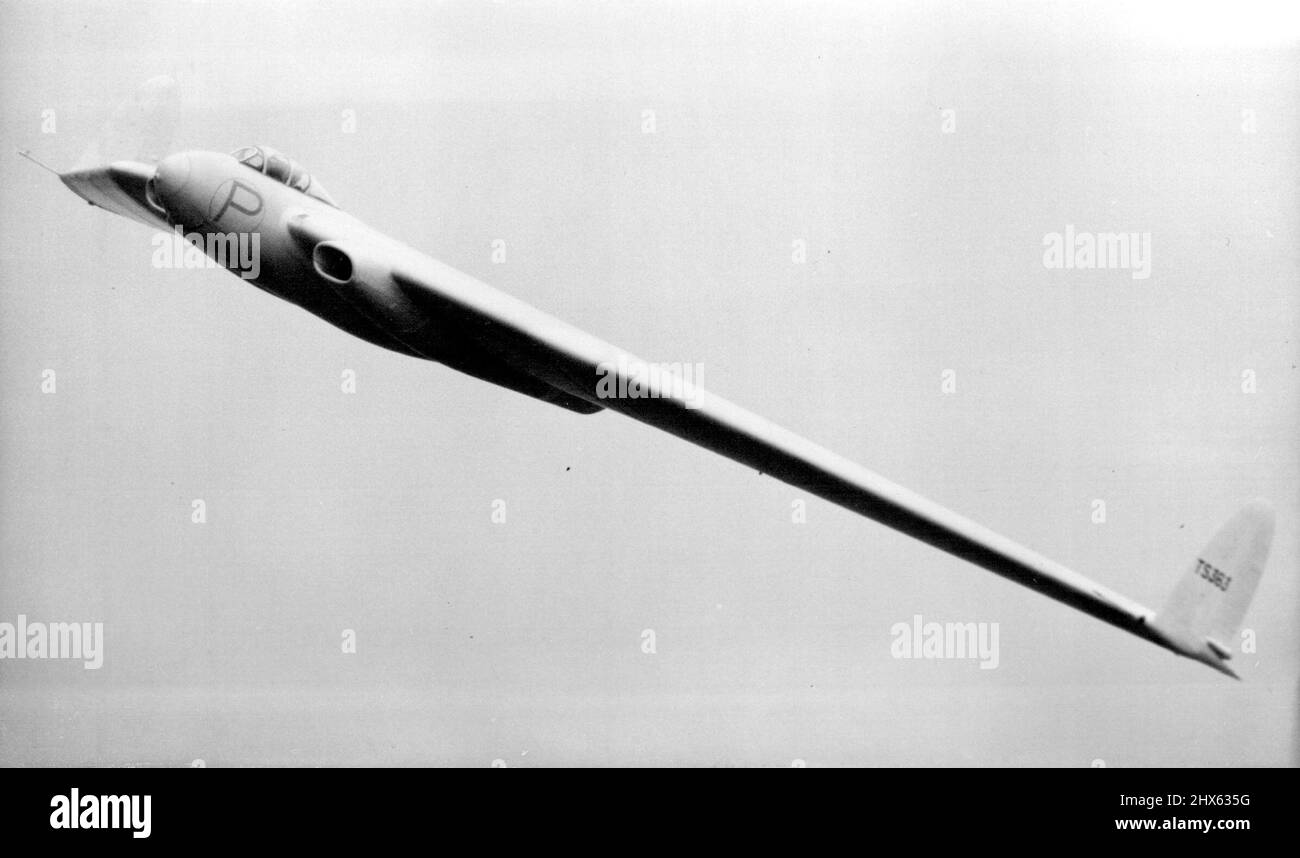 Jet Propelled Flying Wing Demonstration in Flight. A view of the ...