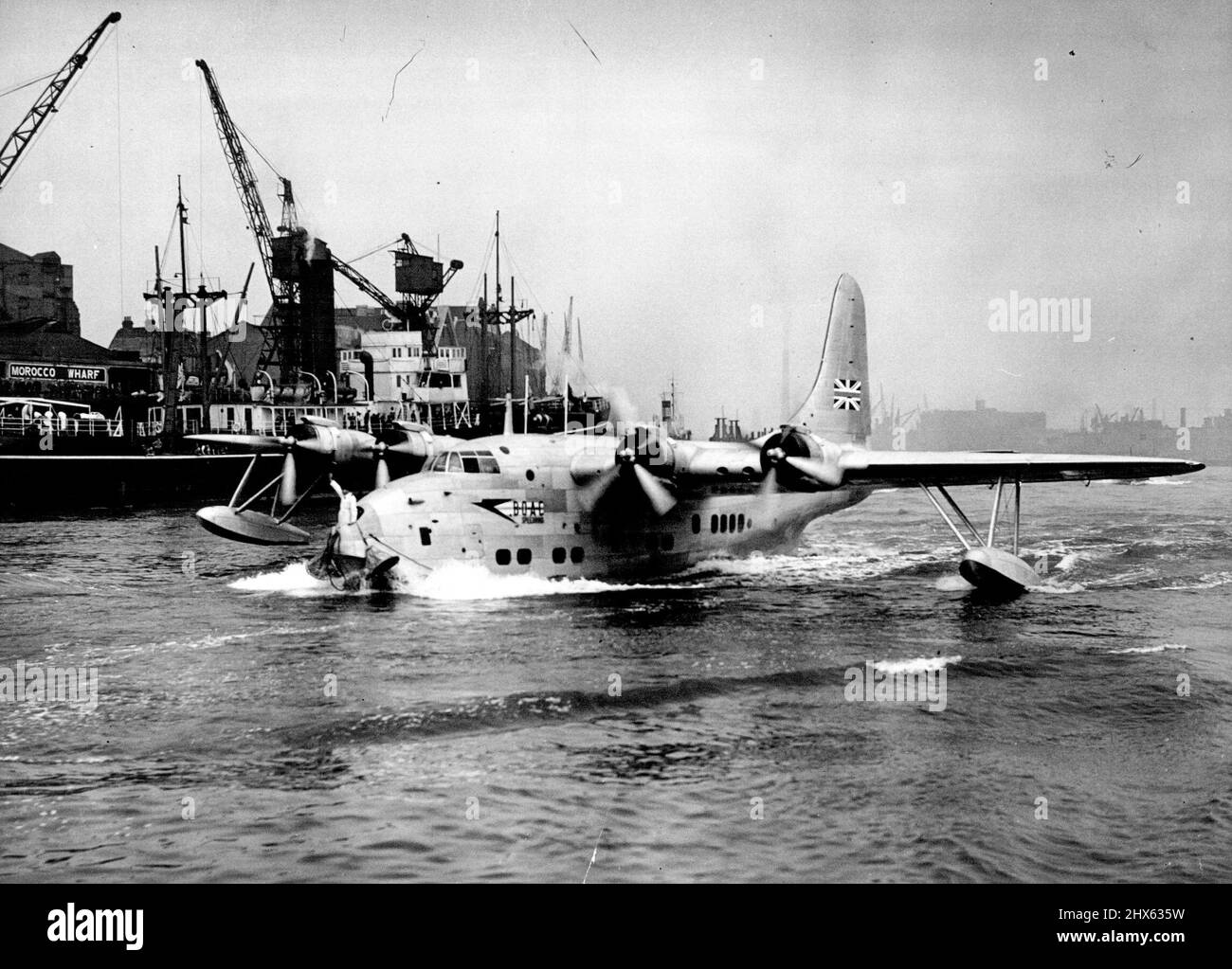 Flying Boat Moored on Thames. The London Thames carried a different ...