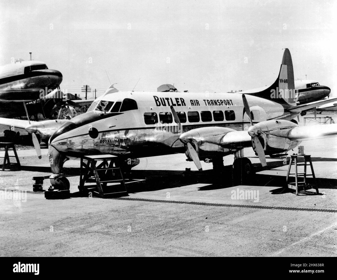 Butler's new plane Heron October 20, 1952 Stock Photo - Alamy