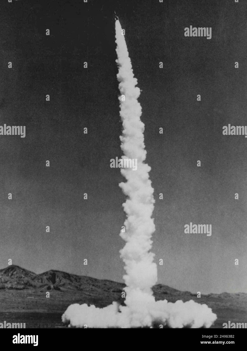 Guded Missile Takes Off - A projectile known as "GAPA," (ground to air ...