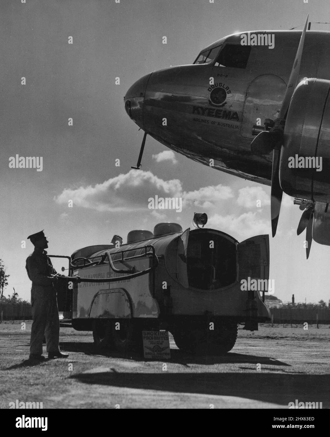 The giant Douglas DC2 airliner, "Kyeema," of Airlines of Australia ...