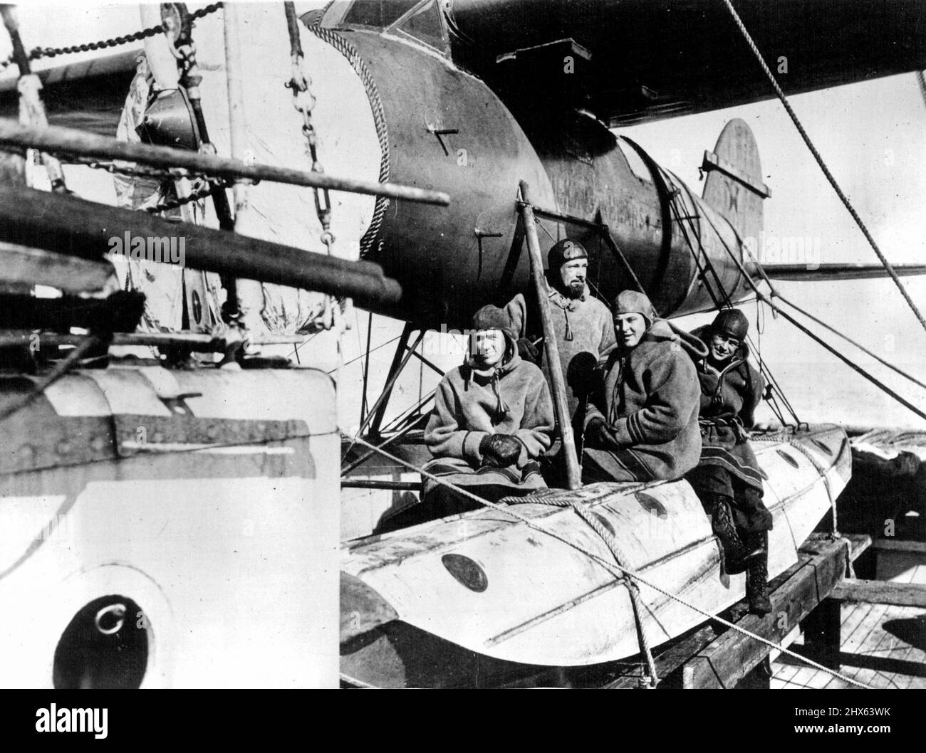 Captain Sir Hubert Wilkins stirring camera record of the second Hearst ...