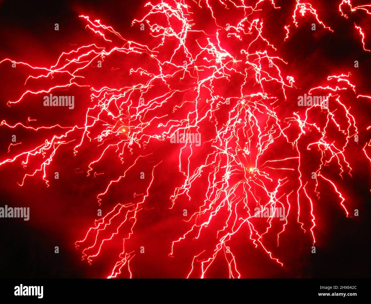 Colourfull Psychedelic Firework evokes electric shocks and voltages ...