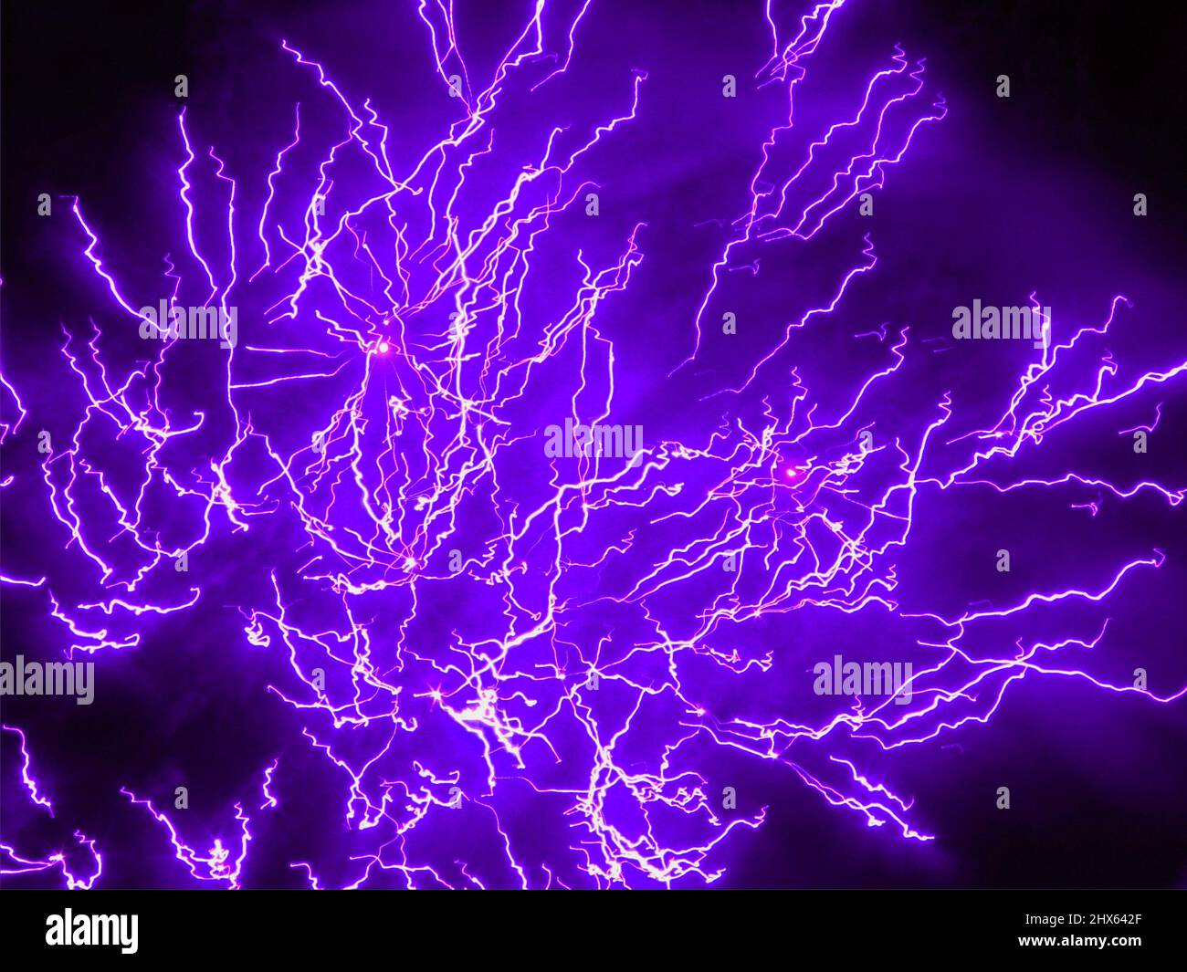 Colourfull Psychedelic Firework evokes electric shocks and voltages ...