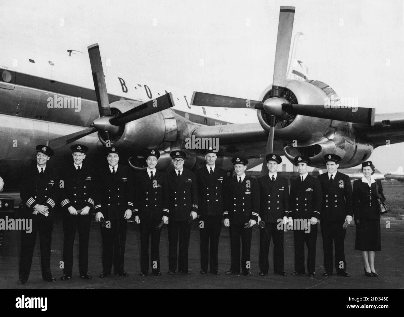 Air Crew to Fly Queen on Her Commonwealth Tour. The B.O.A.C. crew to ...