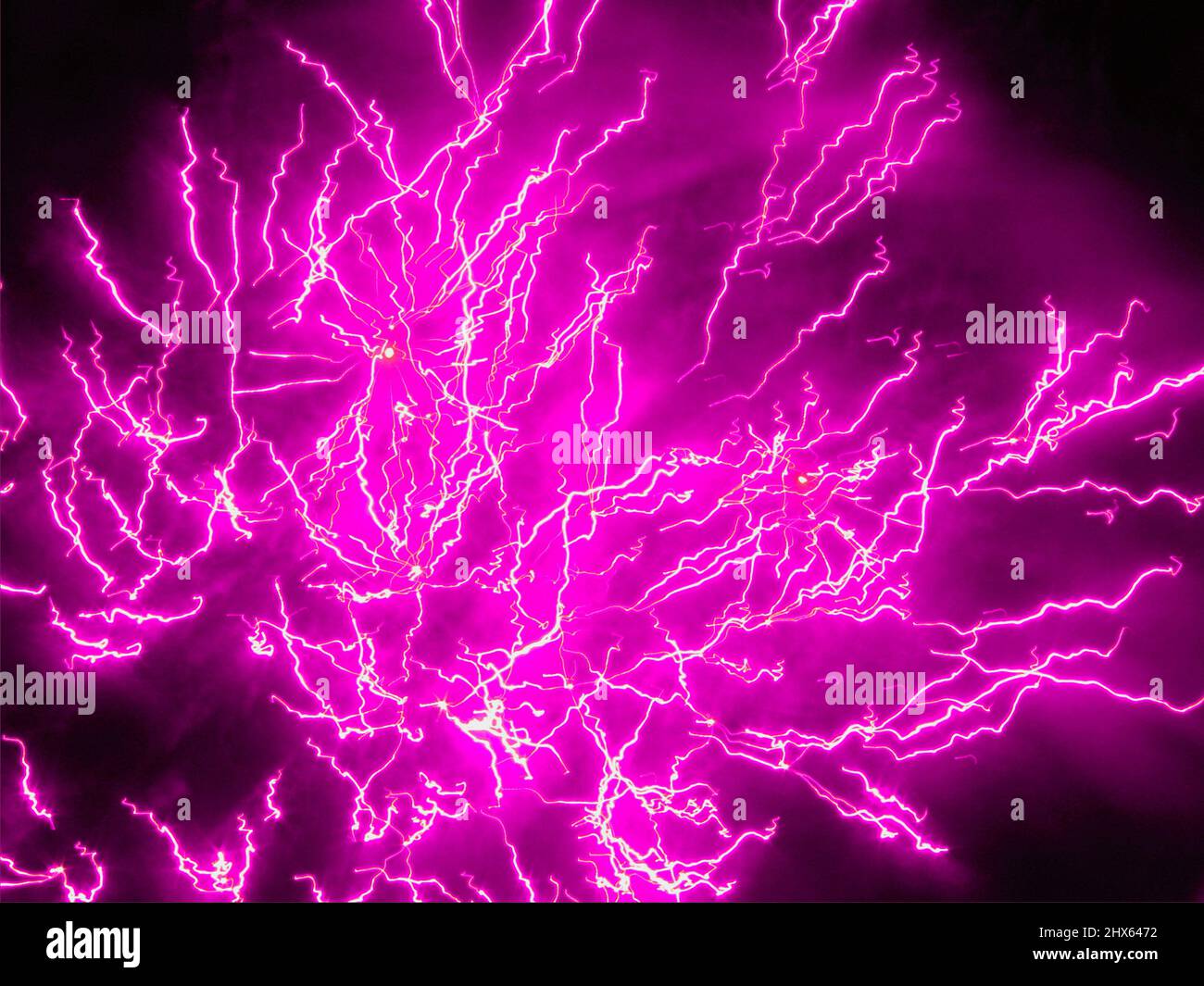 Colourfull Psychedelic Firework evokes electric shocks and voltages ...