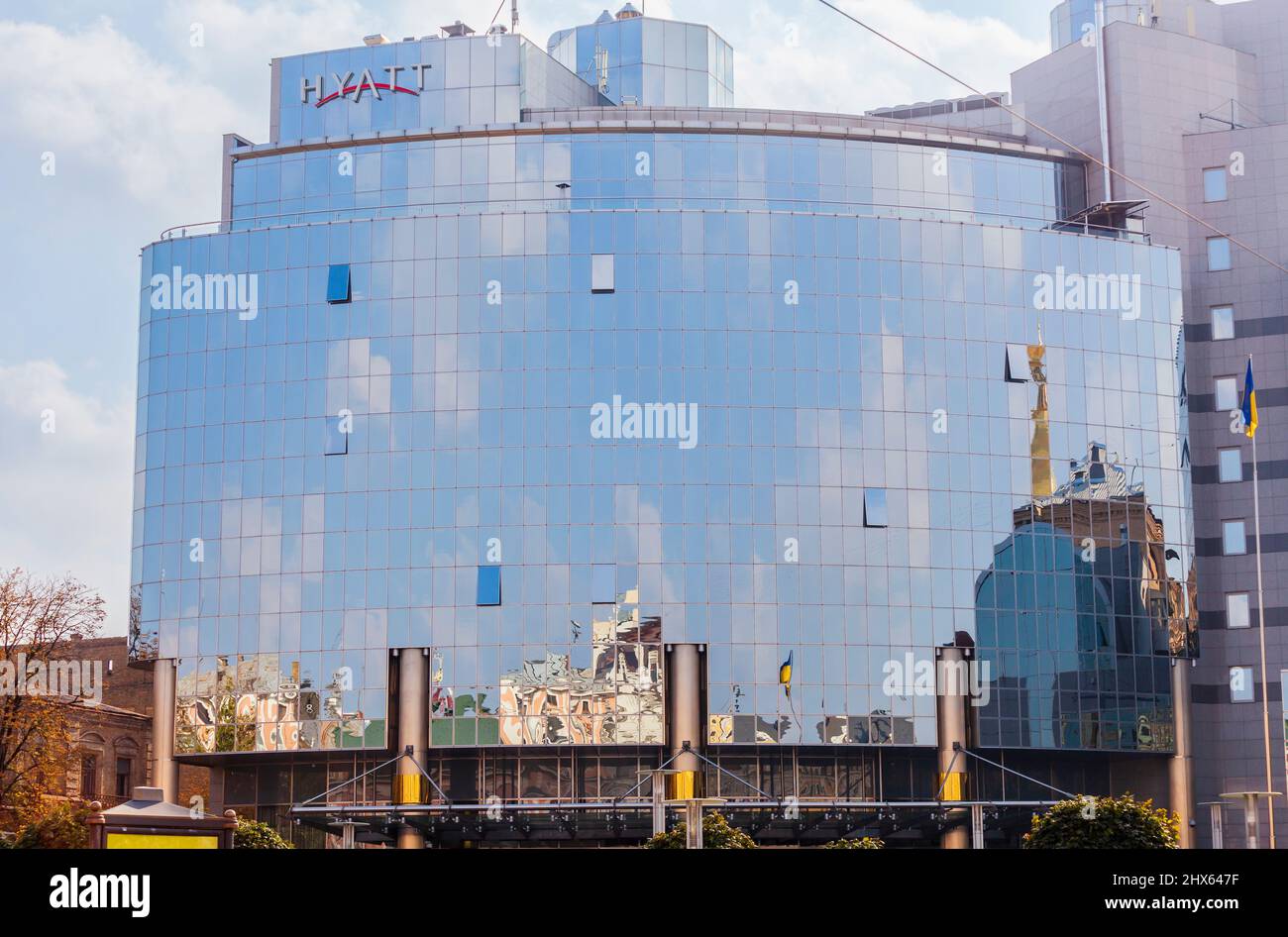 The Hyatt Regency 5 star luxury hotel in Ally Tarasovoi Street, old ...