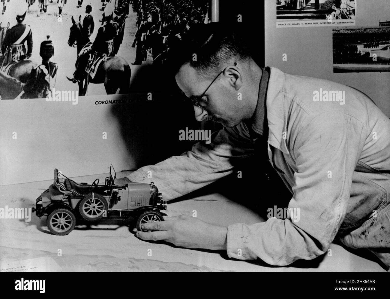 A Most Interesting Model -- Placing the model in position. One of the ...