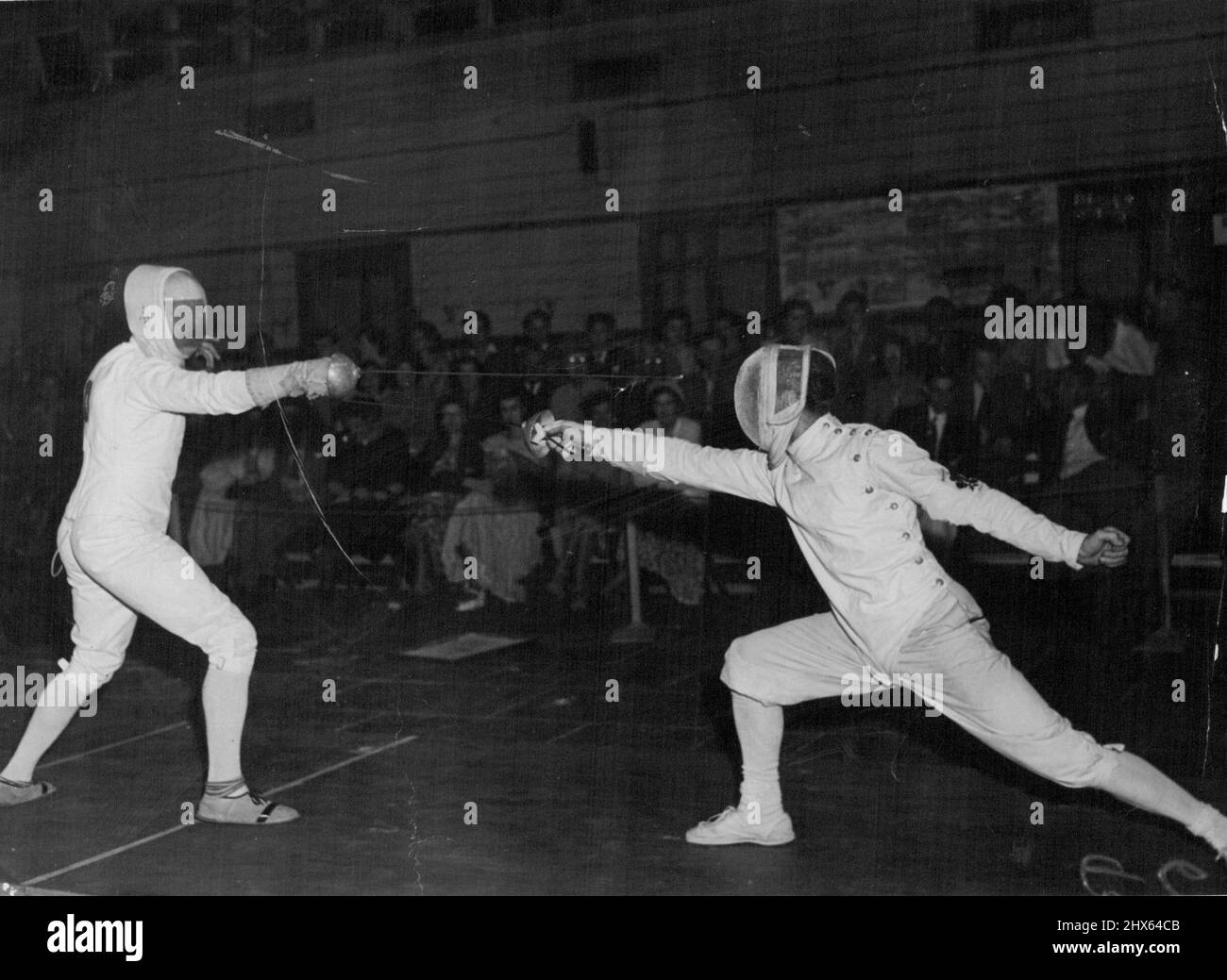 British Empire Games 1950. Empire Games Fencing at Auckland Feb 8th. C ...