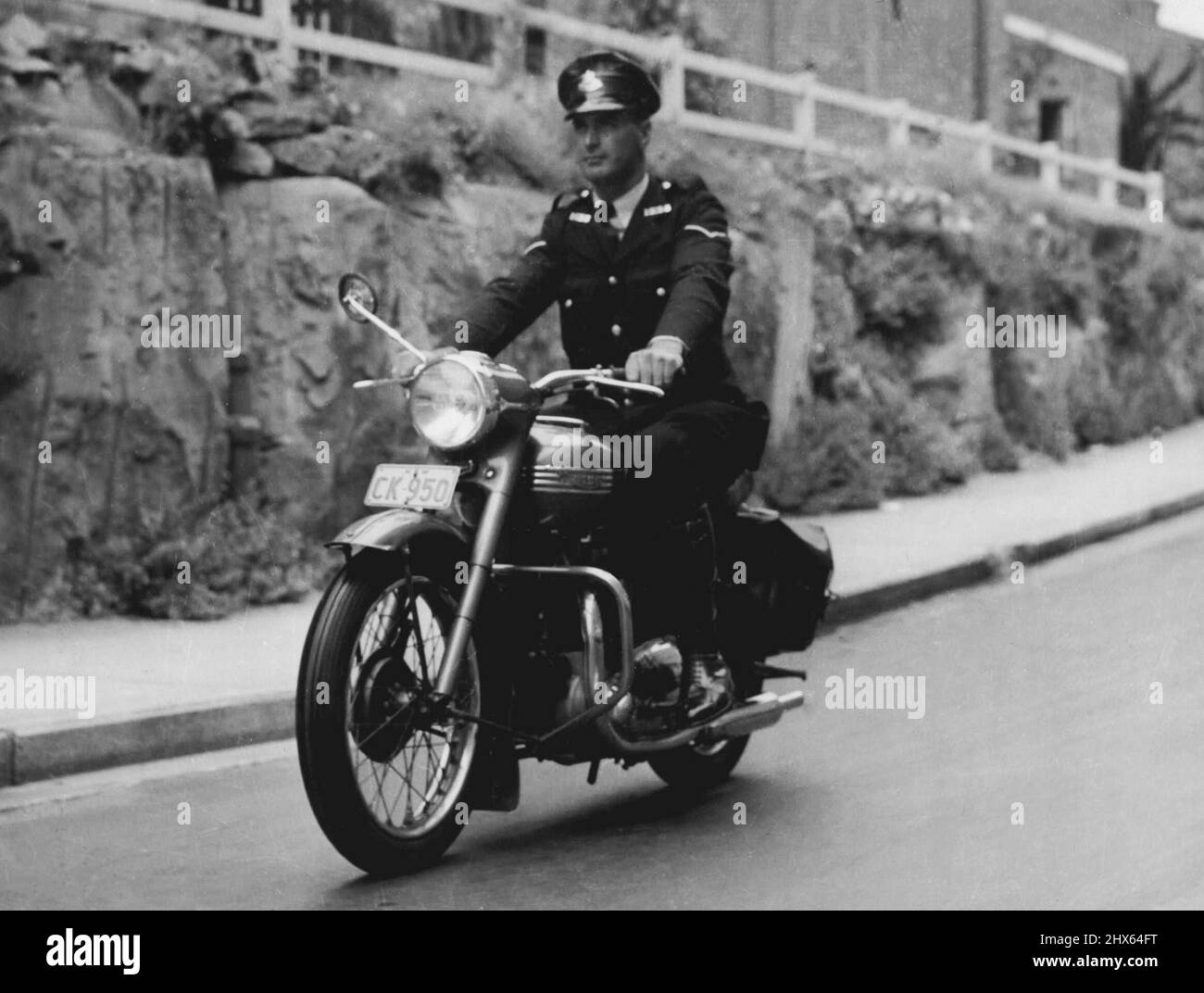 Motor Cycle Police. September 21, 1955 Stock Photo - Alamy
