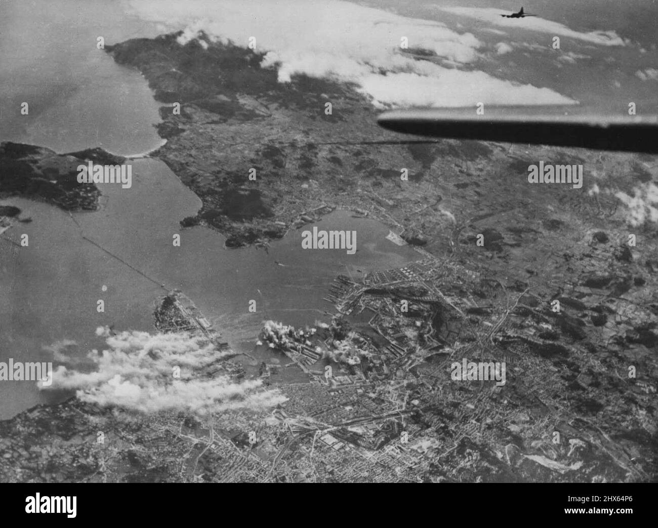 U.S. Flying Fortresses Raid German Submarine Base In France Smoke and ...