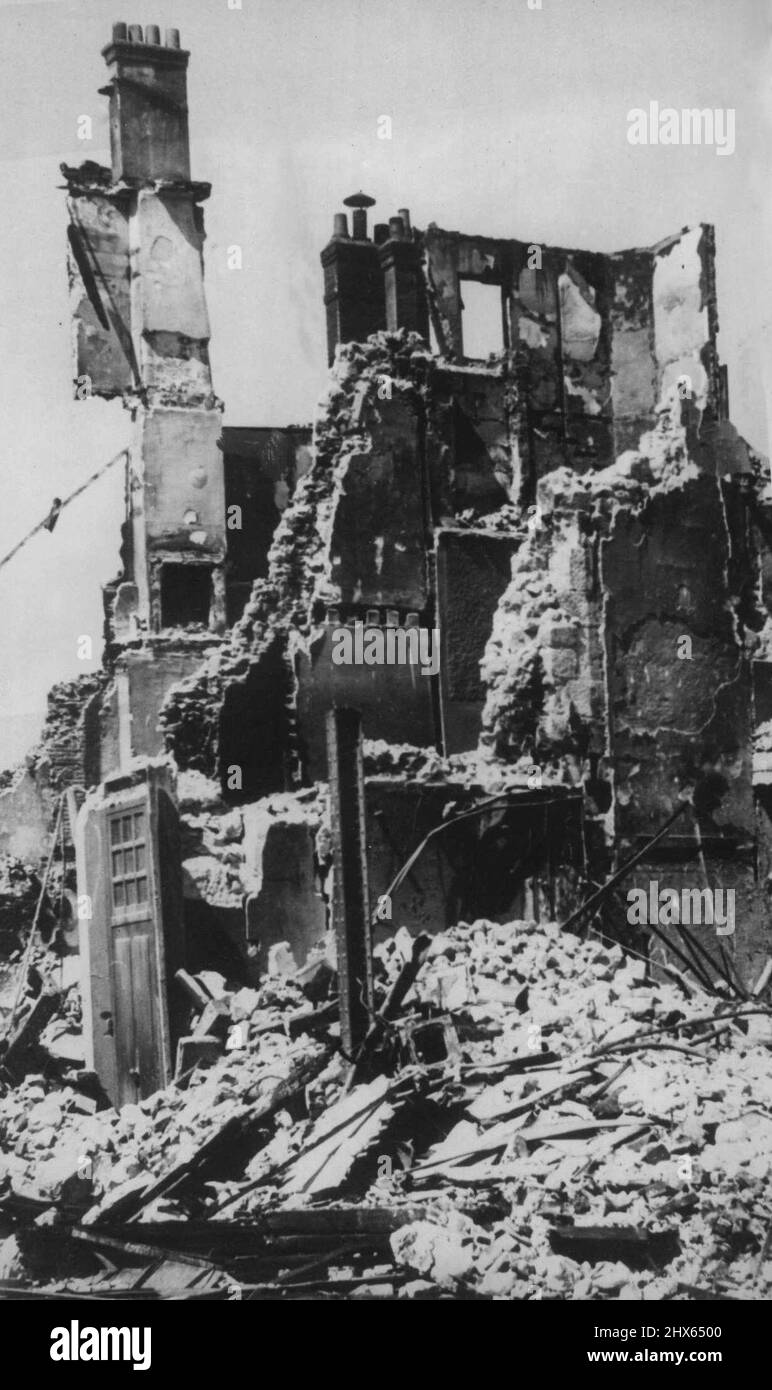 Homes in a French Open Village: Devastated by Nazi Bombs -- A ruined ...