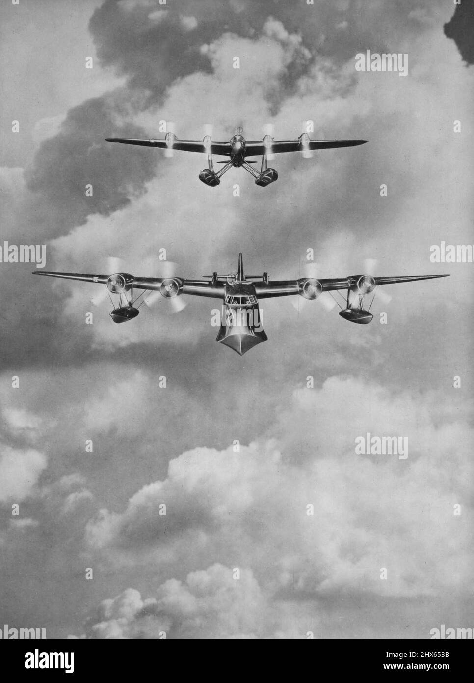 A head on view of the Short-Mayo composite Aircraft just after the ...