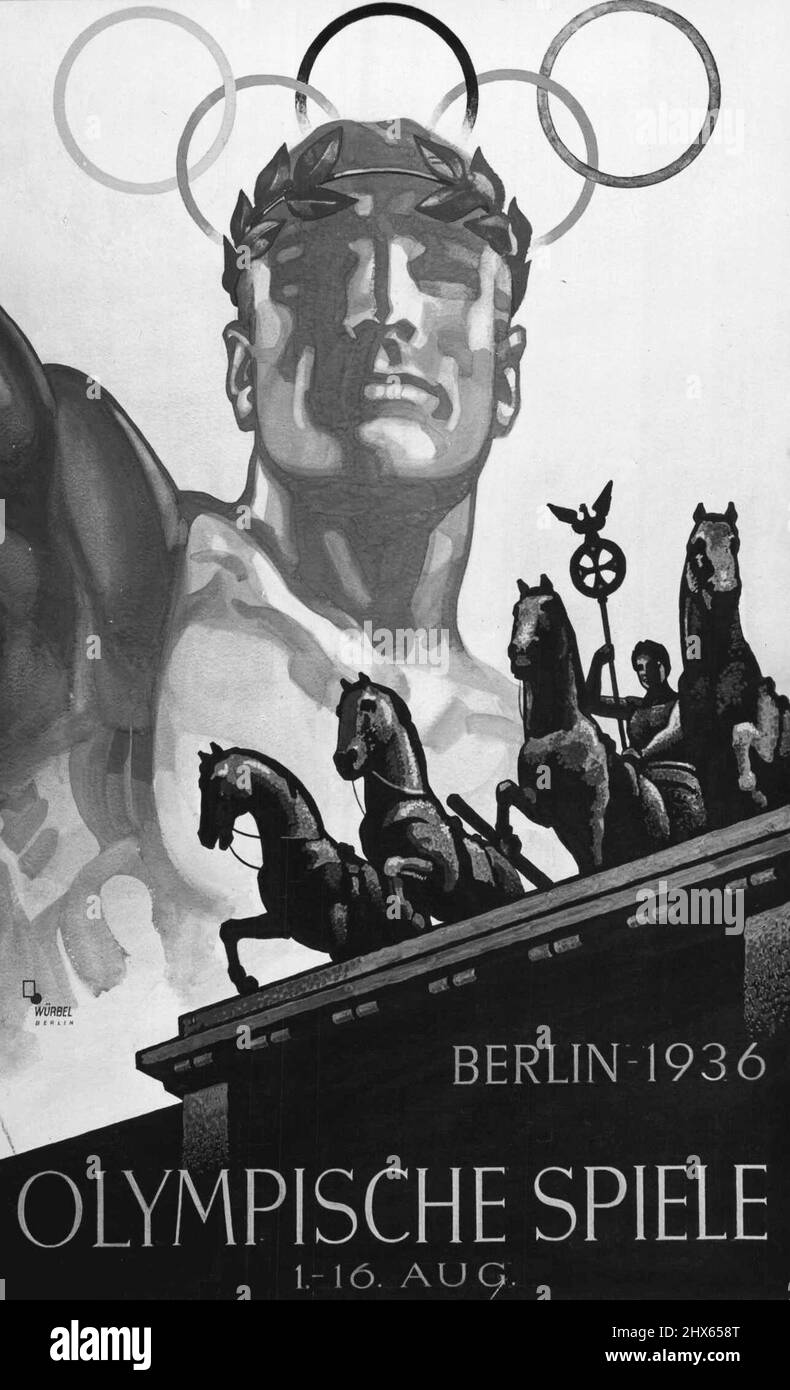 The official poster for the Olympic Games in Berlin. March 23, 1936 ...