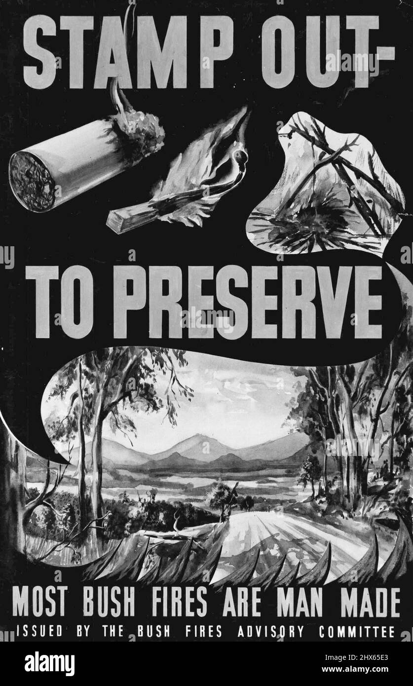 Fire prevention poster hi-res stock photography and images - Alamy