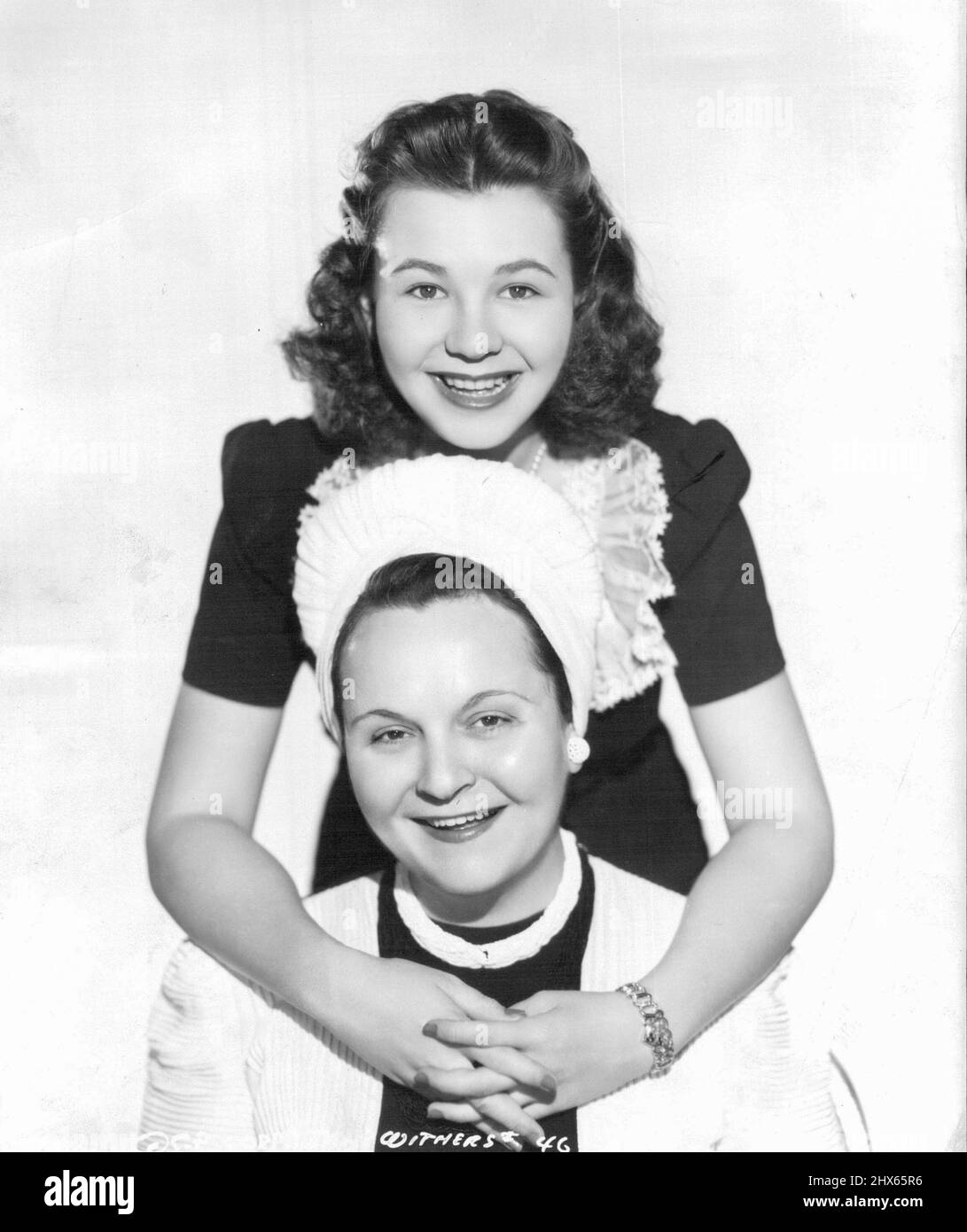 A portrait - of Jane Wither and her mother Mrs. Ruth Withers. Jane ...