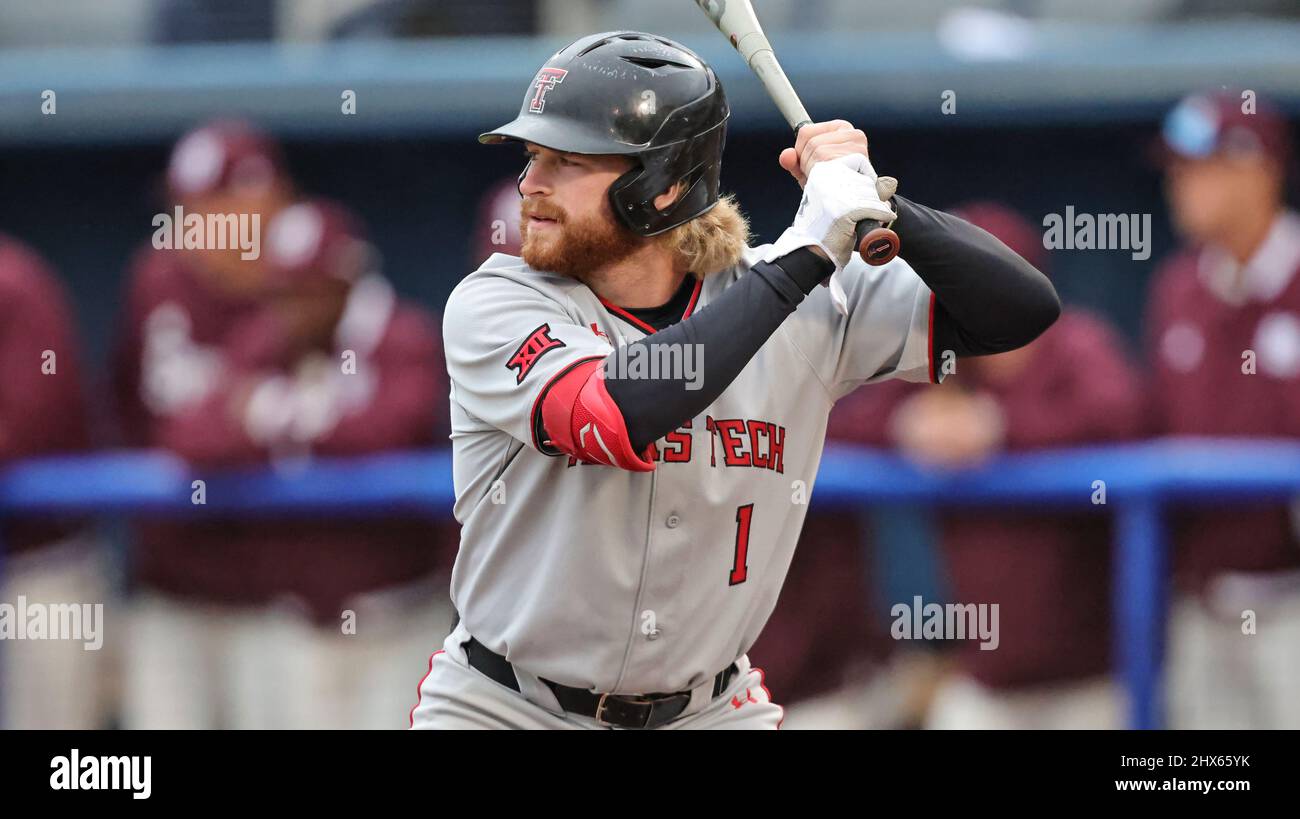 Mar 09, 2022: Texas Tech Red Raiders outfielder Dillon Carter (1) at ...