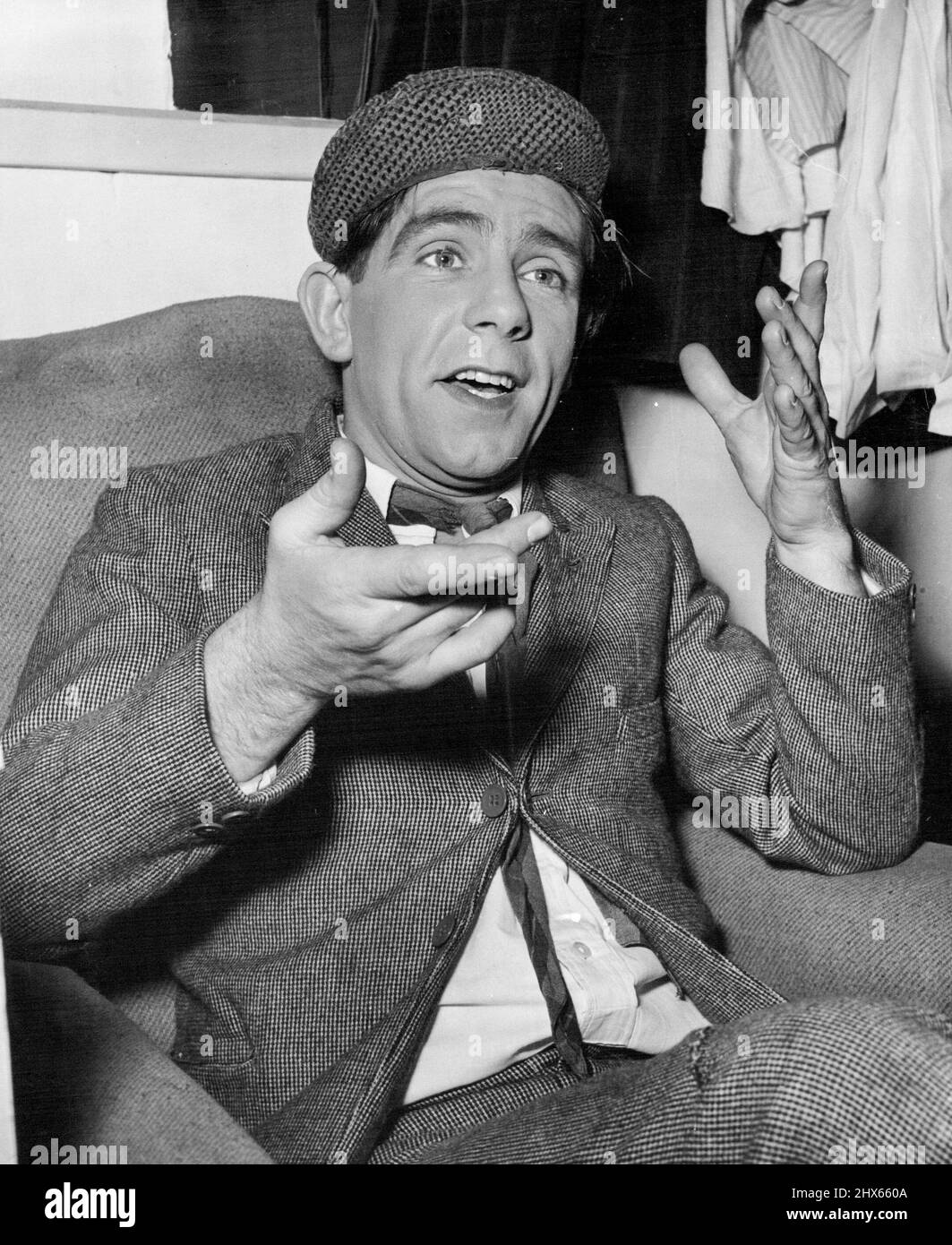Norman Wisdom. June 9, 1955 Stock Photo - Alamy