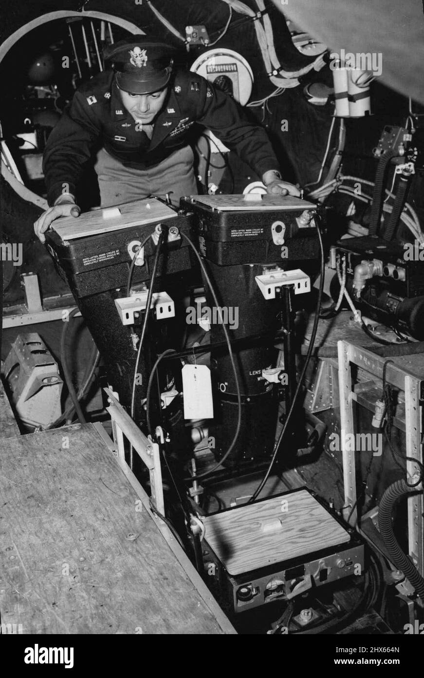 Forty-Inch Aerial Cameras -- Marked for photographing the atom bomb ...