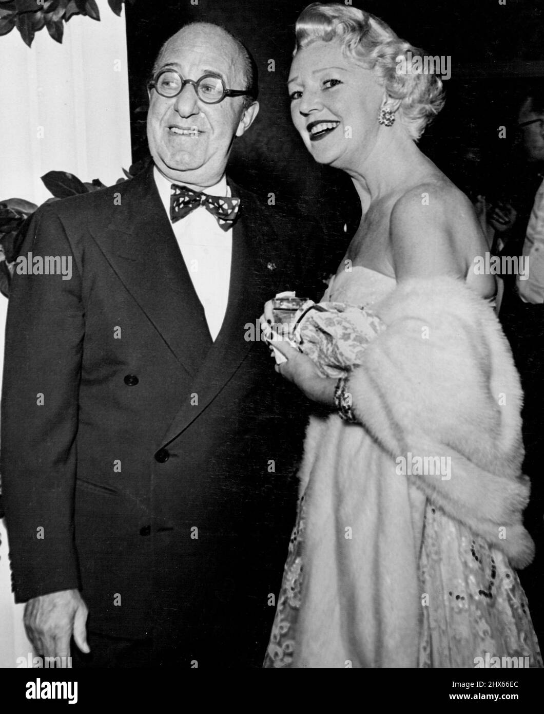 Ed Wynn & Wife. June 10, 1955. (Photo by Jay Scott Stock Photo - Alamy