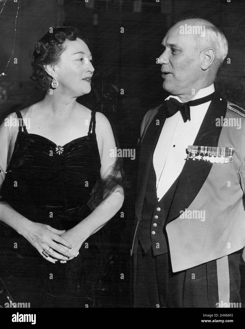 Official guests Mrs. Ian Campbell, wife of Major General Campbell and ...