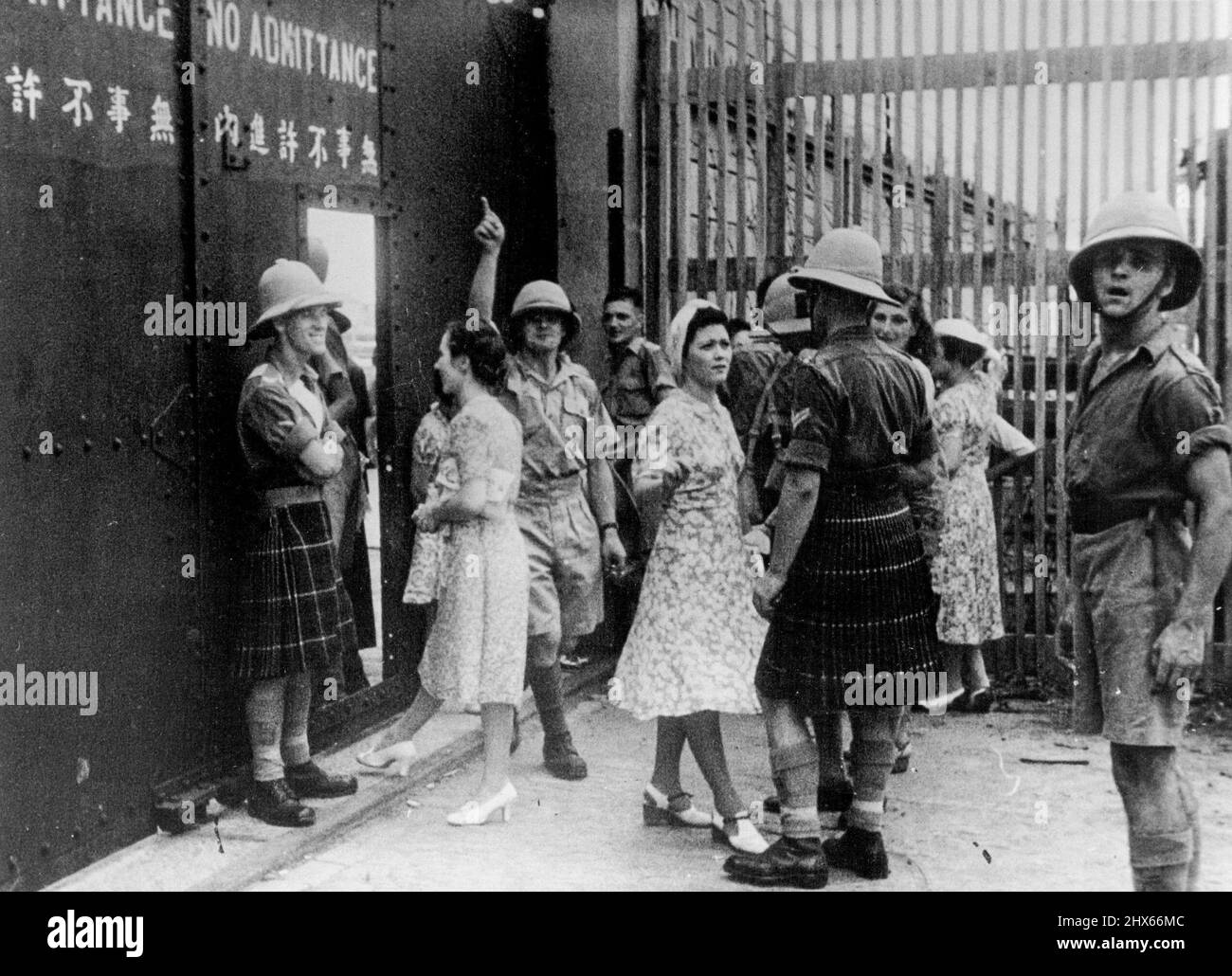 Shanghai Farewell -- As the first contingent of British troops left ...