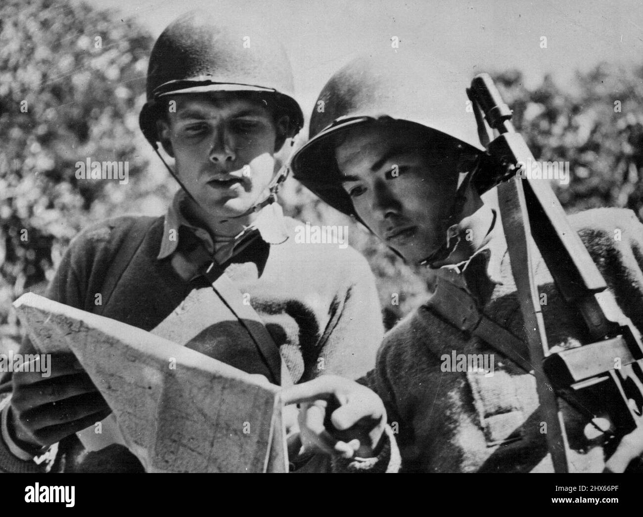 Officers observe operations in Black and White Stock Photos & Images ...