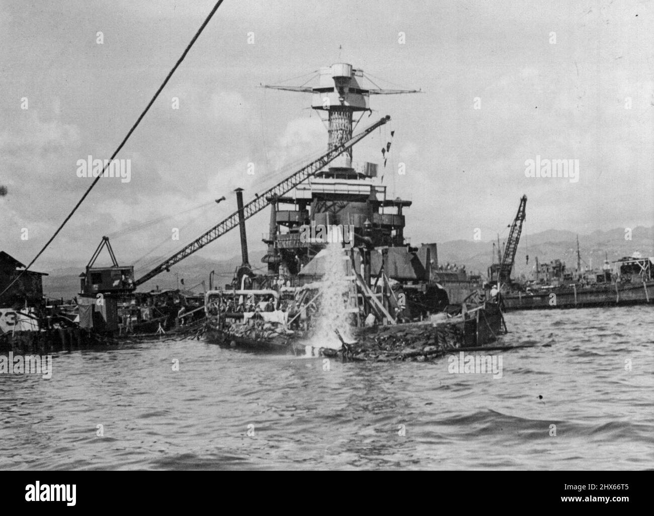 Battleship California Rises To Surface -- The Navy department, in ...