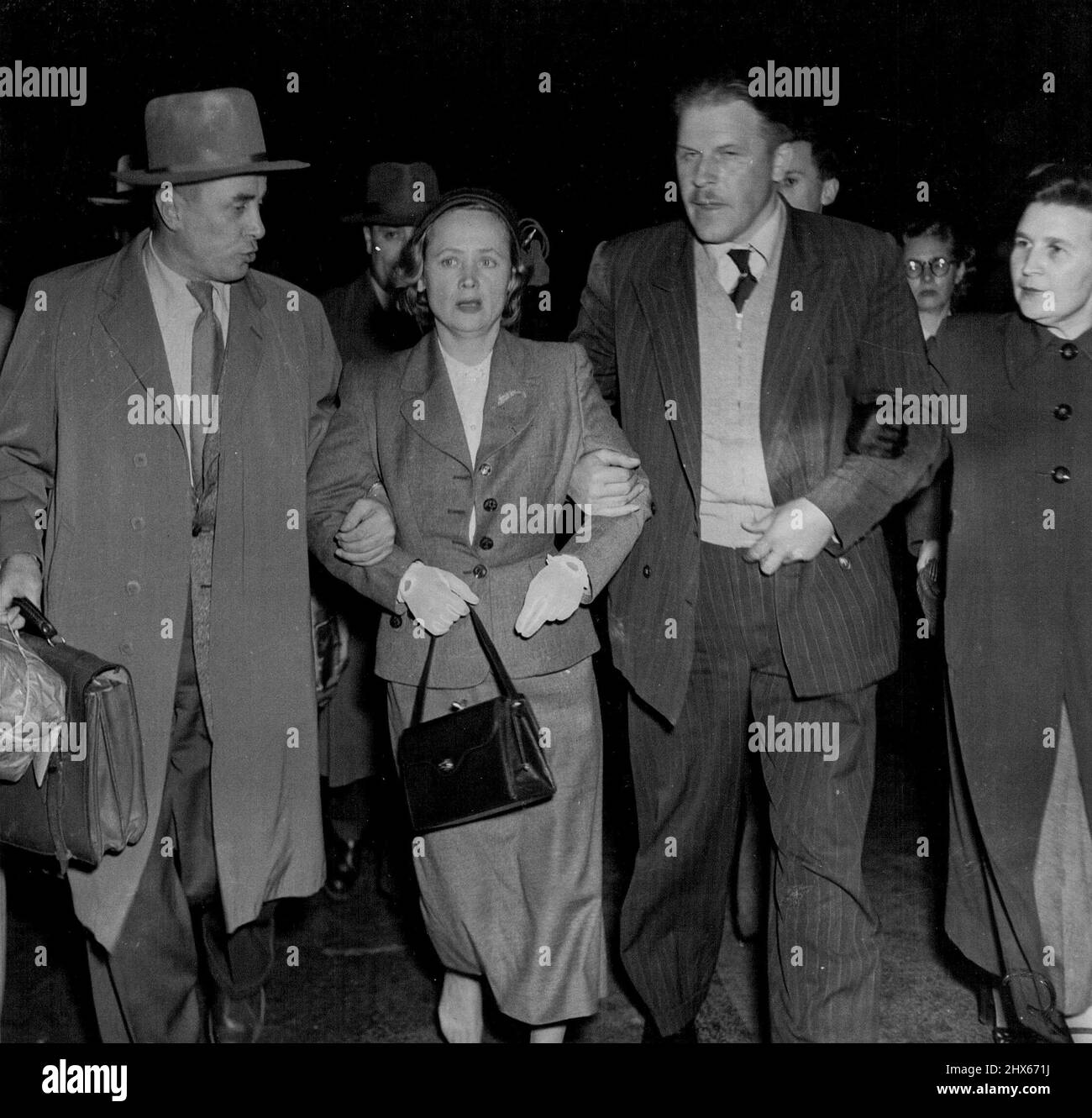 L to R. Zharkov, Mrs. Petron, a Russian embassy chauffer and Mrs. Nina ...
