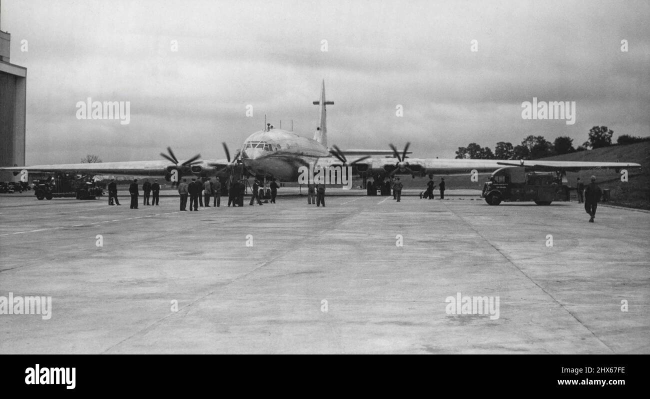 The Brabazon's 'Props' Turn -- The engines of the 'Brabazon' being ...