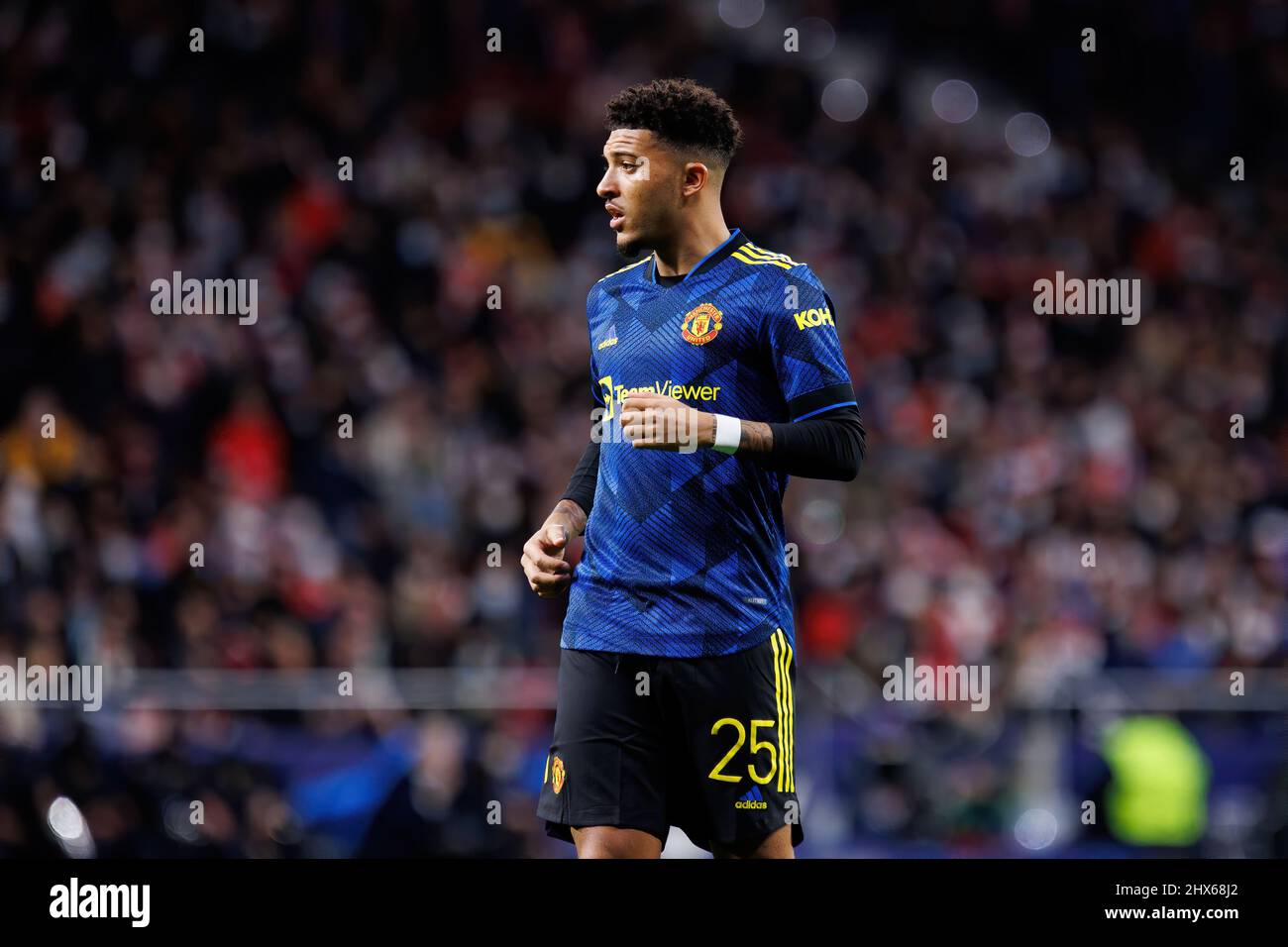 MADRID - FEB 23: Jadon Sancho in action at the Champions League match ...