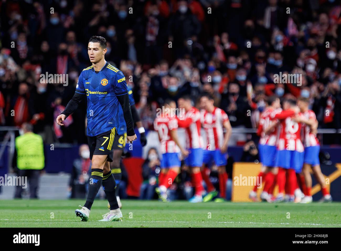 MADRID - FEB 23: Ronaldo angry after conceded a goal at the Champions ...