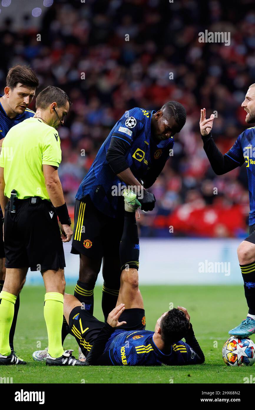 MADRID - FEB 23: Cristiano Ronaldo in action at the Champions League ...