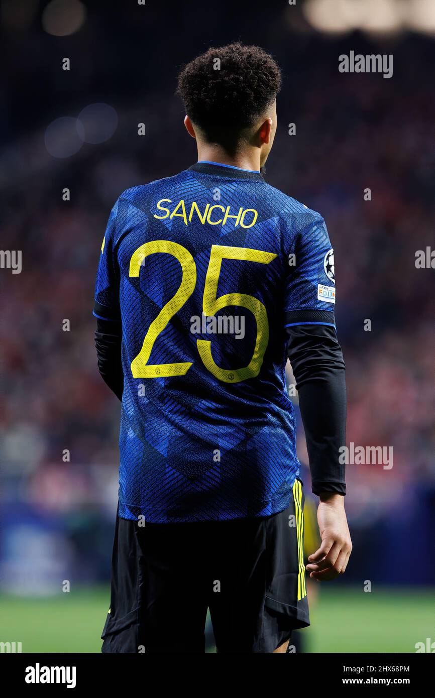 MADRID - FEB 23: Jadon Sancho in action at the Champions League match ...